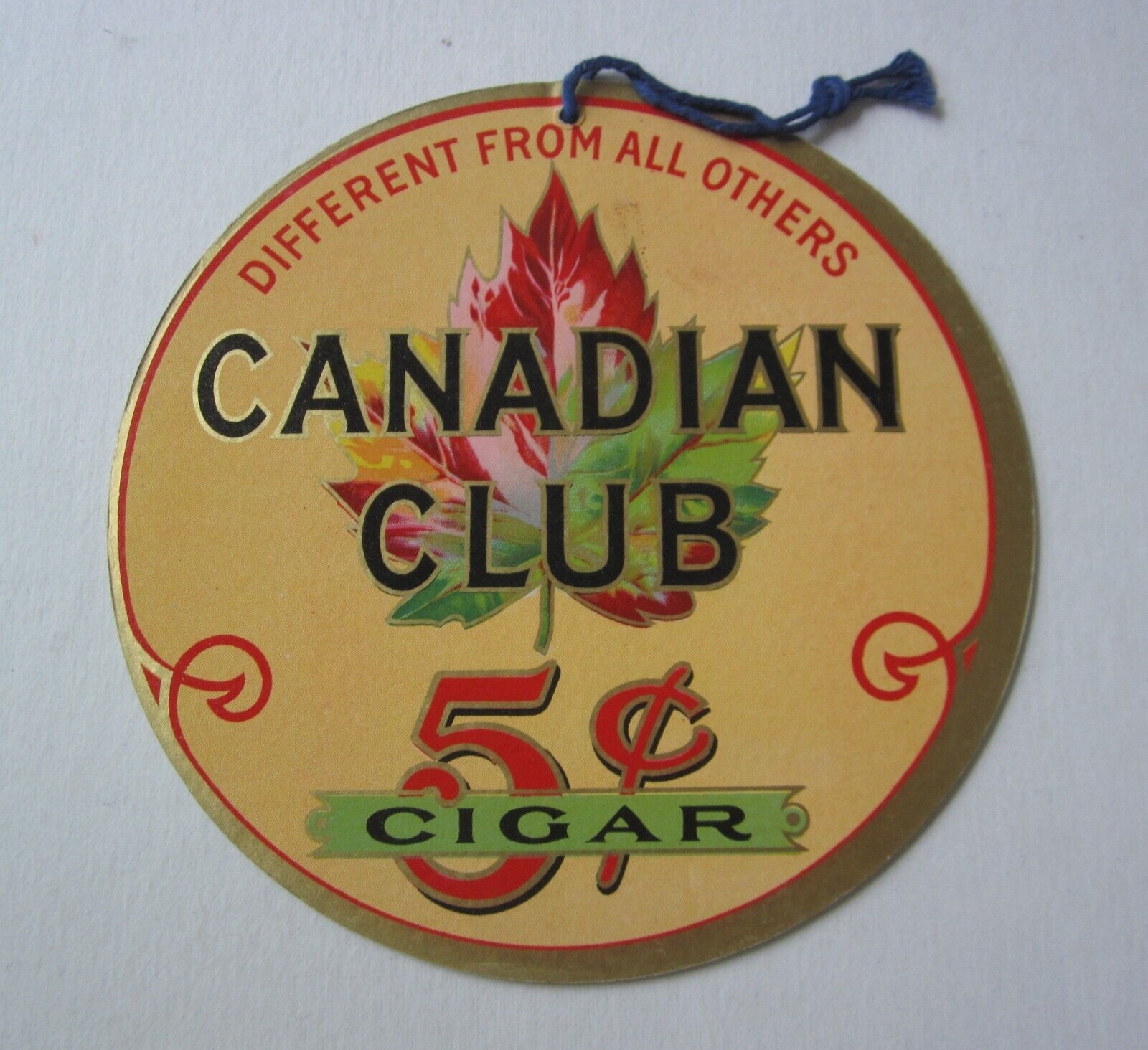Old Vintage 1930's CANADIAN CLUB Cigar - Two-Sided Cardboard STORE ...