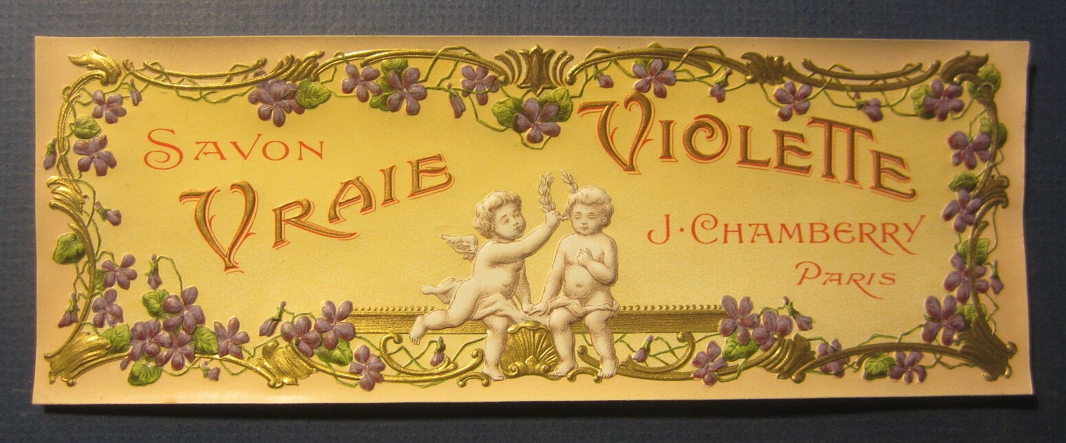 Old Vintage 1920's - Savon Vraie Violette - FRENCH SOAP LABEL - PARIS ...