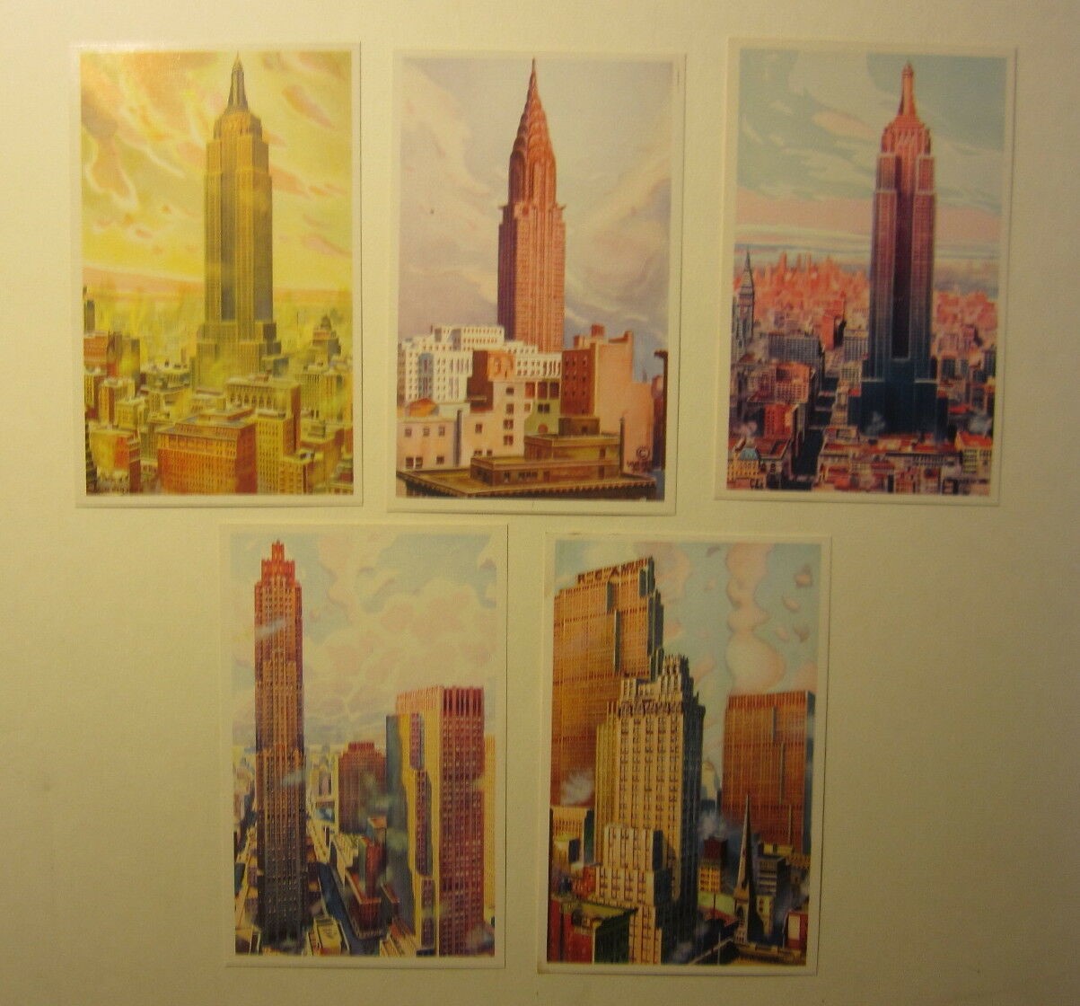 Lot of 5 Old Vintage - New York City - SKYSCRAPER Building - POSTCARDS ...