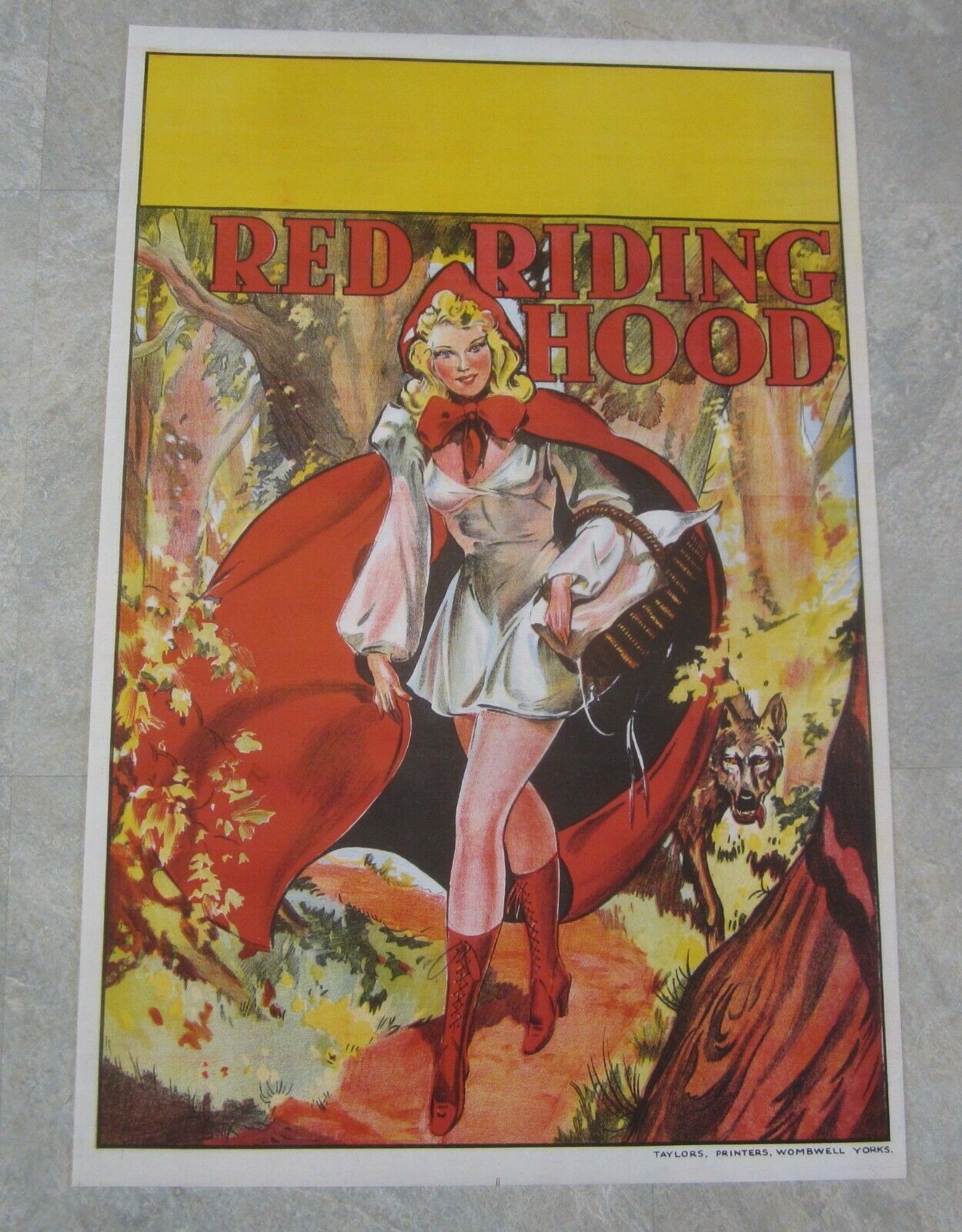 Original Old Vintage 1930's - RED RIDING HOOD - THEATRE Show POSTER ...