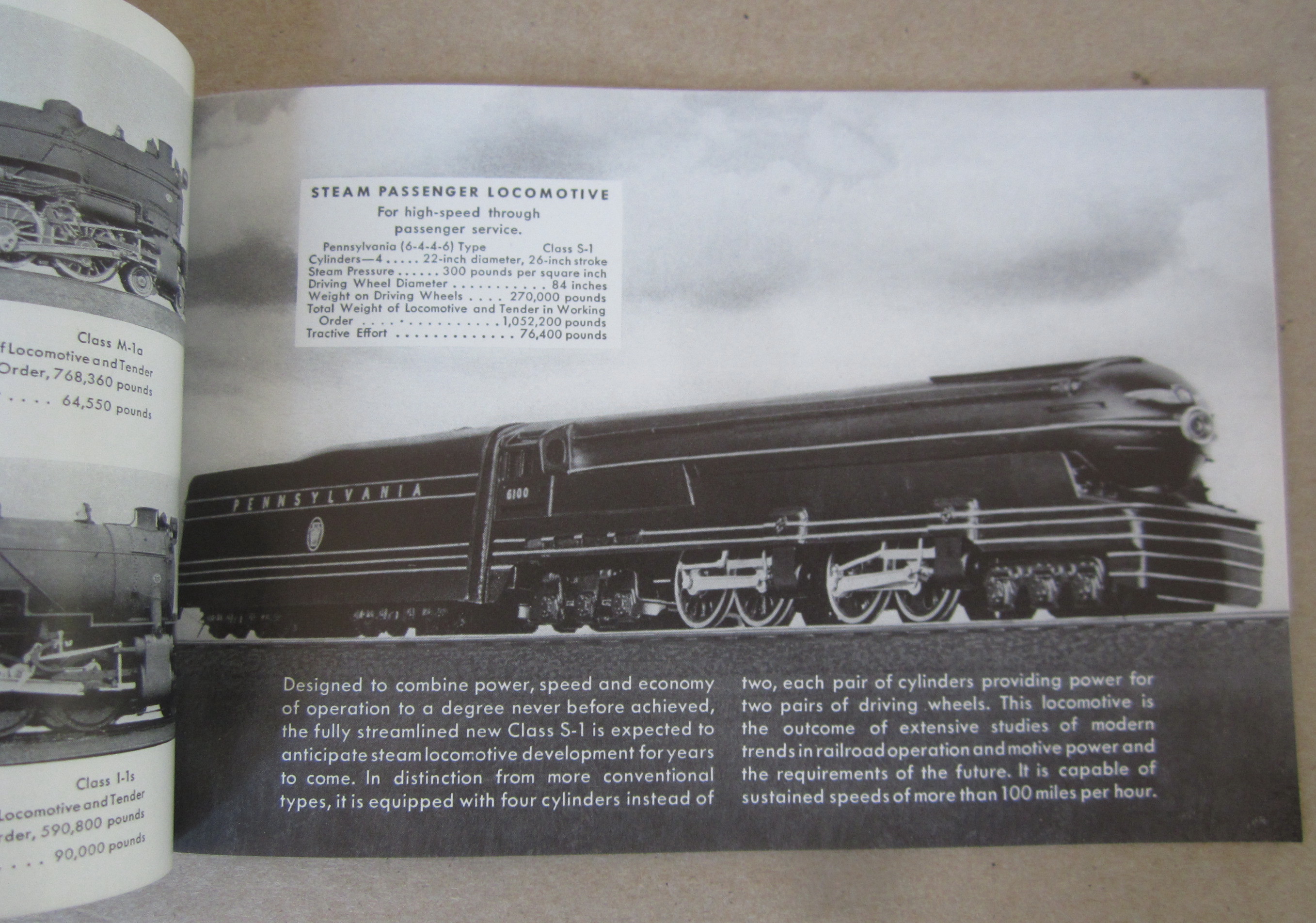 1939 Pennsylvania Railroad - MODERN LOCOMOTIVES Train Booklet